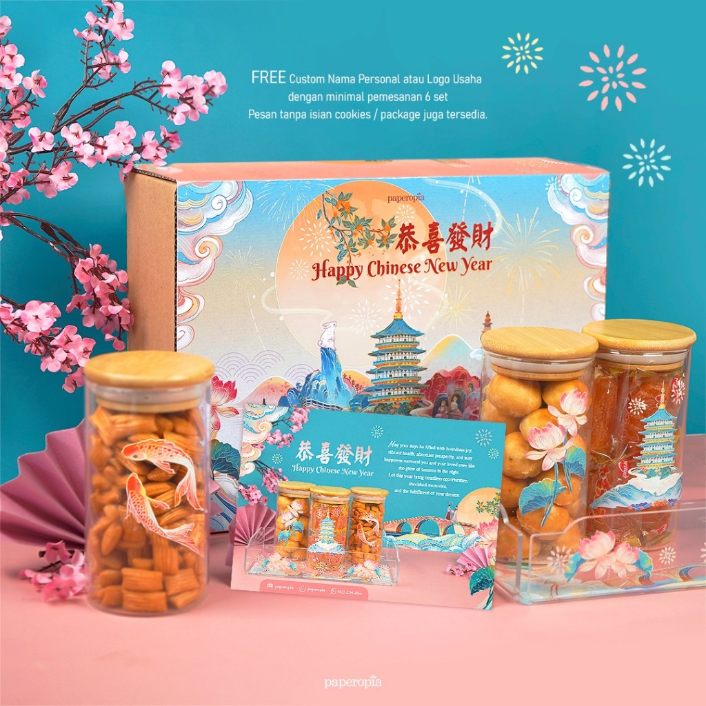 Chinese New Year Hampers Cookie Jar and Tray/Chinese New Year Hampers ...