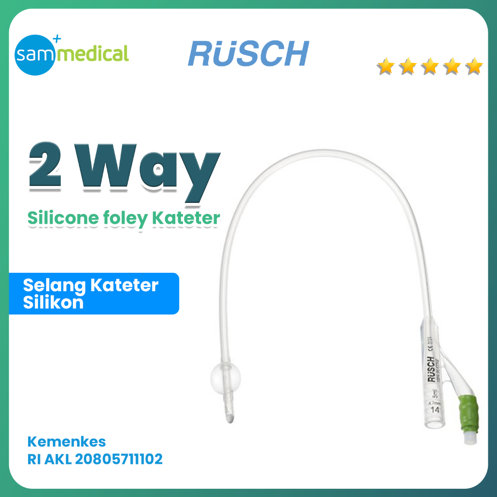 Rusch 2 Way Silicone Folley Catheter / Foli Urine Hose / Silicone Pee ...