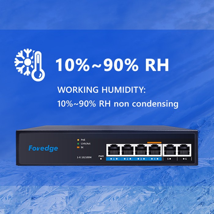 Foredge AI806M 4 PORT POE 2 UPLINK 65W SWITCH POE | Shopee Philippines