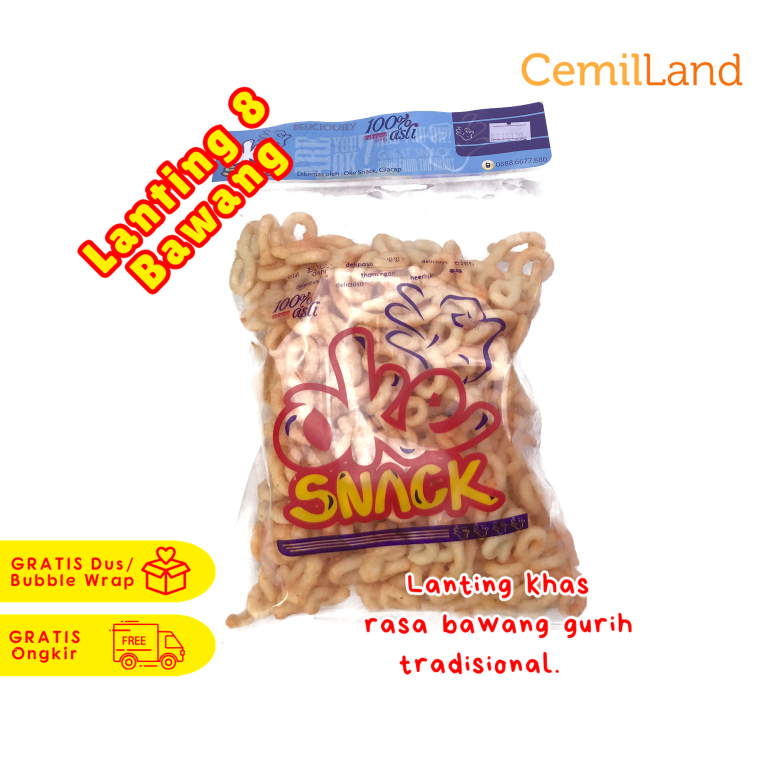Ok Snack Lanting 8 Onions Klanting Cassava Flavor snacks | Shopee ...