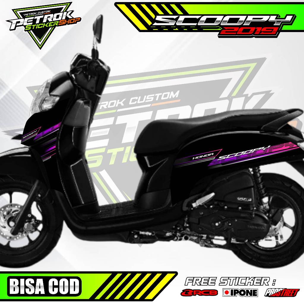 2019 HONDA SCOOPY MOTORCYCLE VARIATION STRIPING / STICKER LIST HONDA ...