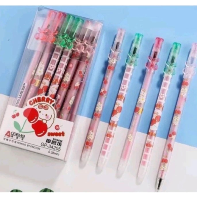 HITAM Odemei!! Cherry SWEET Erasable Pen Cute the Meaning of the Pen ...