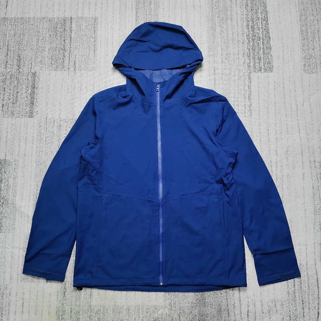 Uniqlo Blocktech Parka Jacket Blue Waterproof Outdoor Jacket | Shopee ...