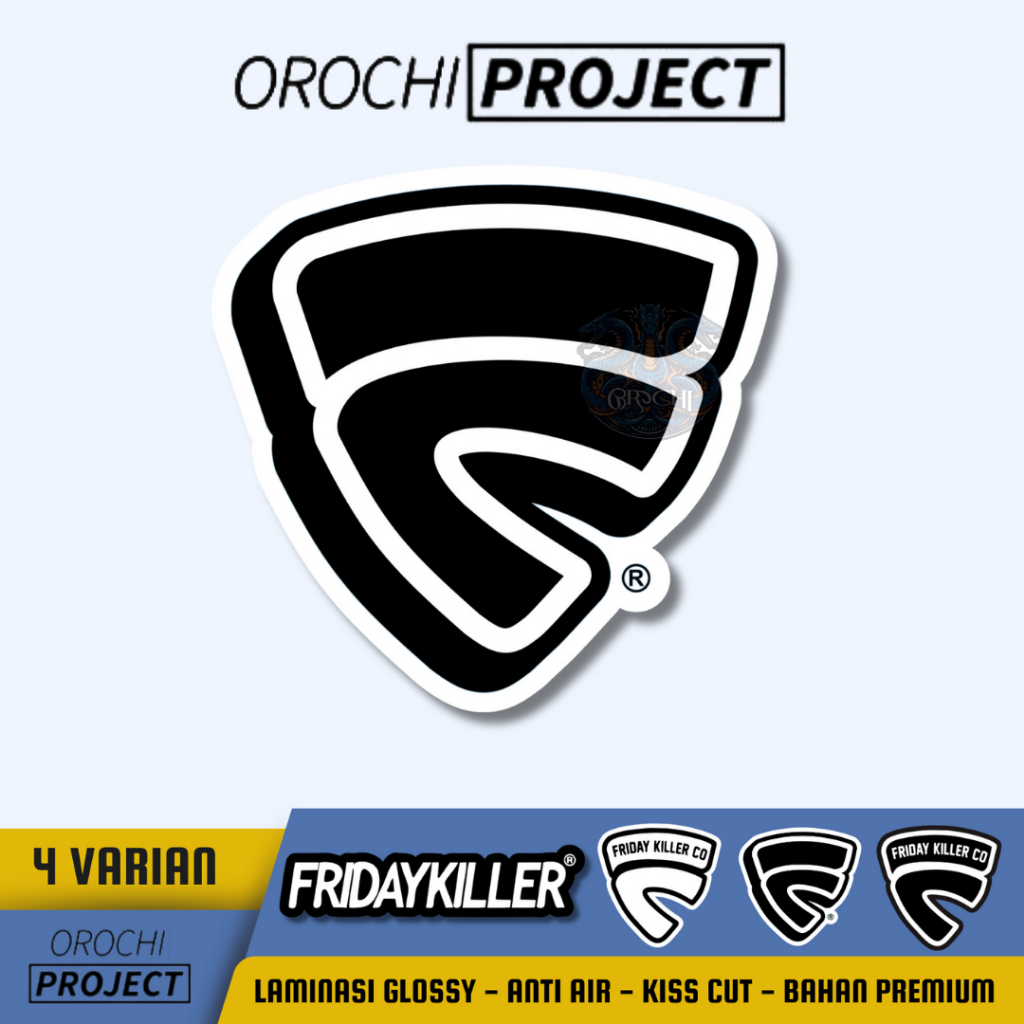 Distro Friday Killer Brand Logo Sticker Vinyl Glossy Waterproof HP ...