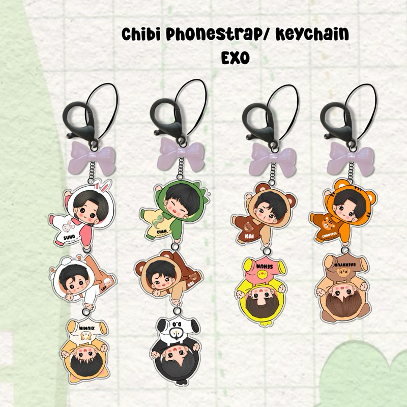 Preorder EXO chibi phonestrap/keychain | Shopee Philippines