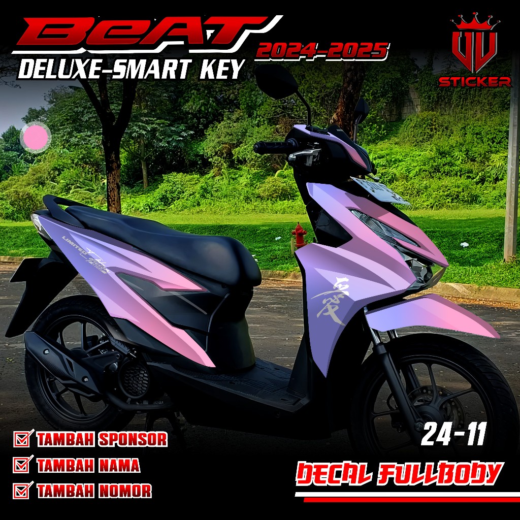 Full Body Decal Sticker Honda Beat DELUXE SMART KEY REMOTE CBS ISS 2024 ...