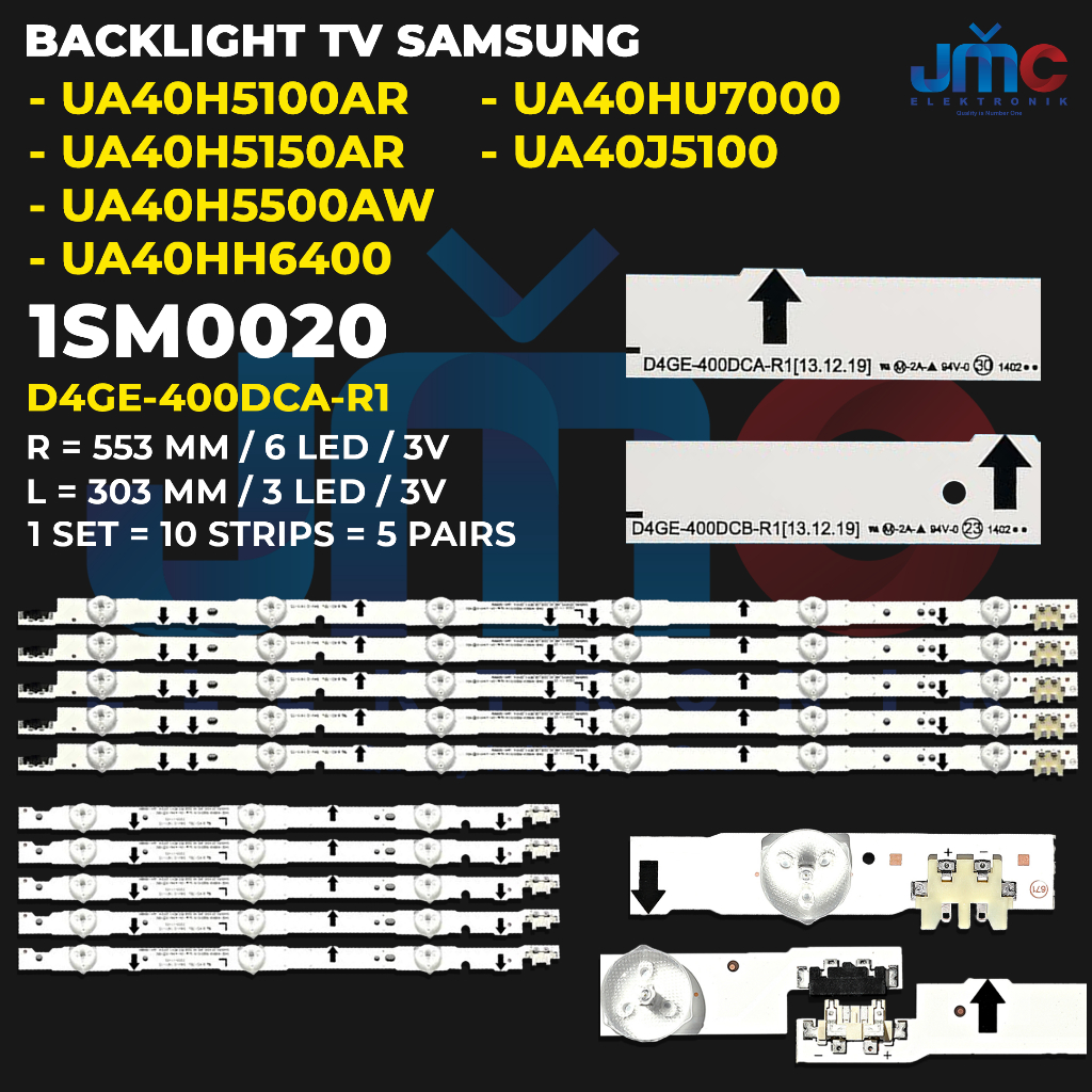 Samsung TV Backlight 40 Inch UA40H5100 UA40H5150 UA40H5500 UA40H6400 ...