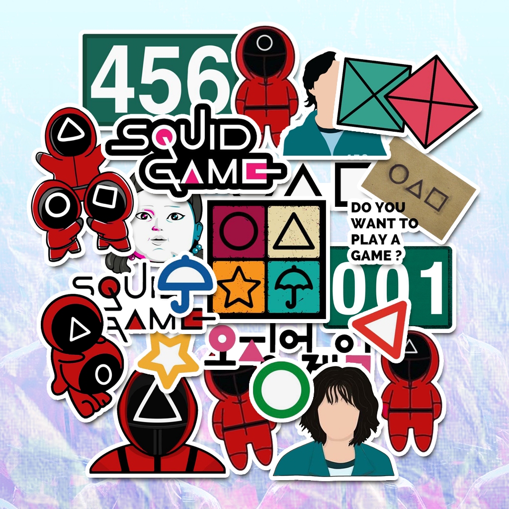 HP Squid GAME Stickers Film Stickers | Waterproof ANTI FADE 100% ...