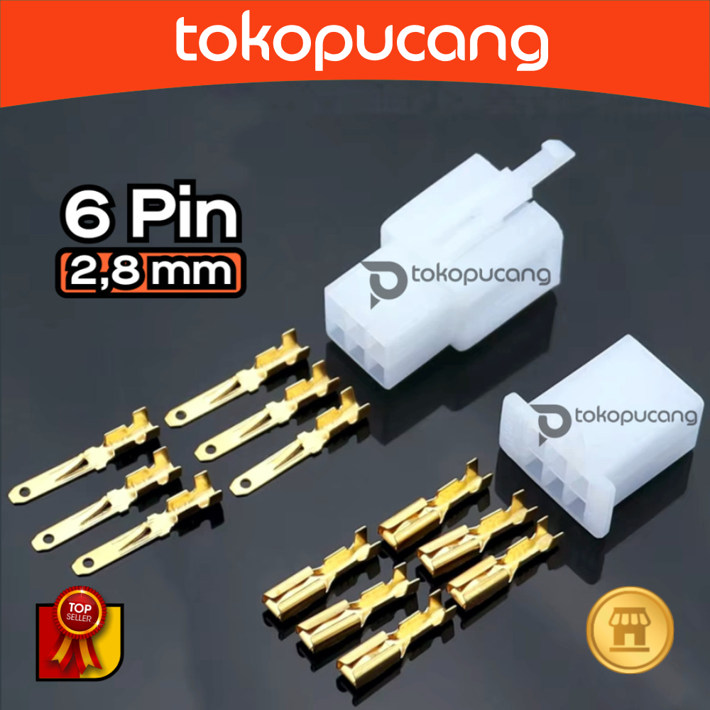 Mini Socket 6P 2,8mm Skun 6 Pin Male + Female Socket Car Motor Jack 2 ...