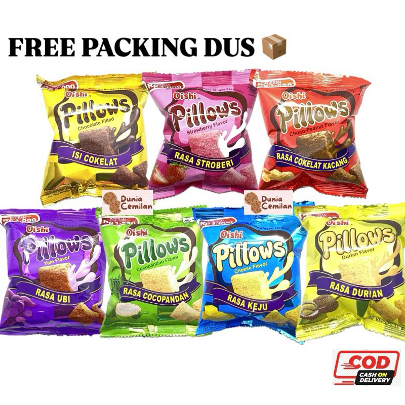 Oishi PILLOWS SMALL 12gr - Delicious Extruded Snacks with Various ...