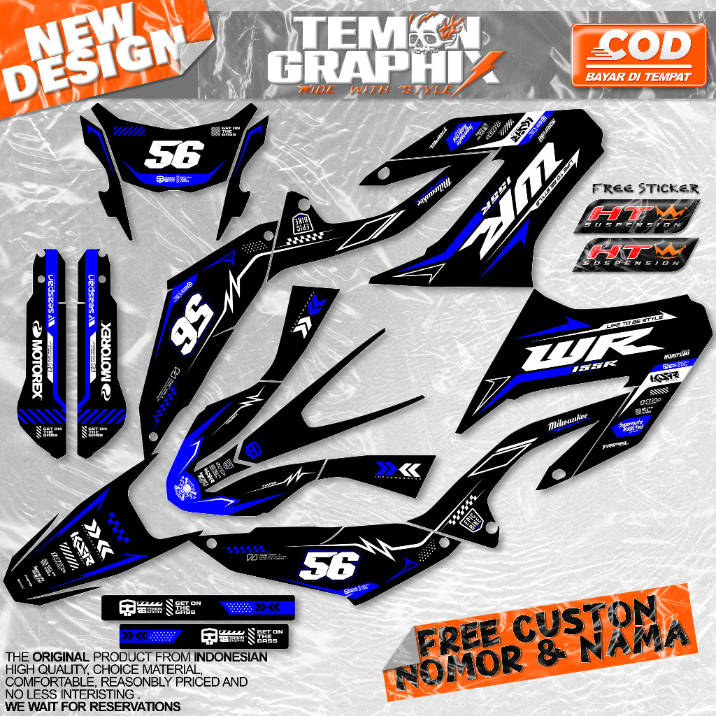 Yamaha WR 155R Supermoto Surex Decal Thick Material Hologram ...