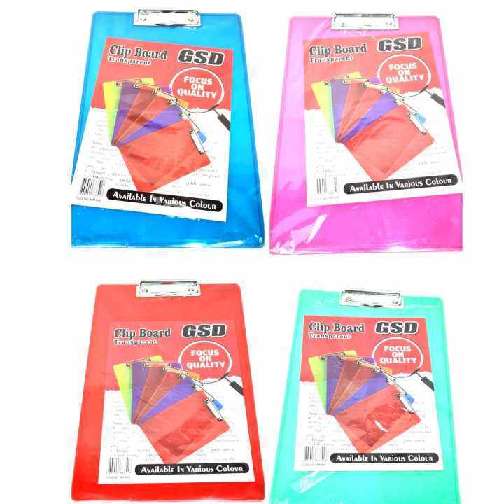 Exam board/Transparent F4 Clipper/soft color/F4 Exam Mat | Shopee ...