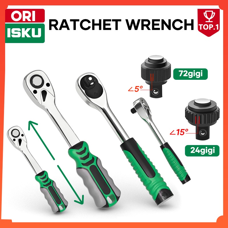 Isku Ratchet Socket Wrench Handle 1/4 - 1/2 Inch Automatic Ratchet ...