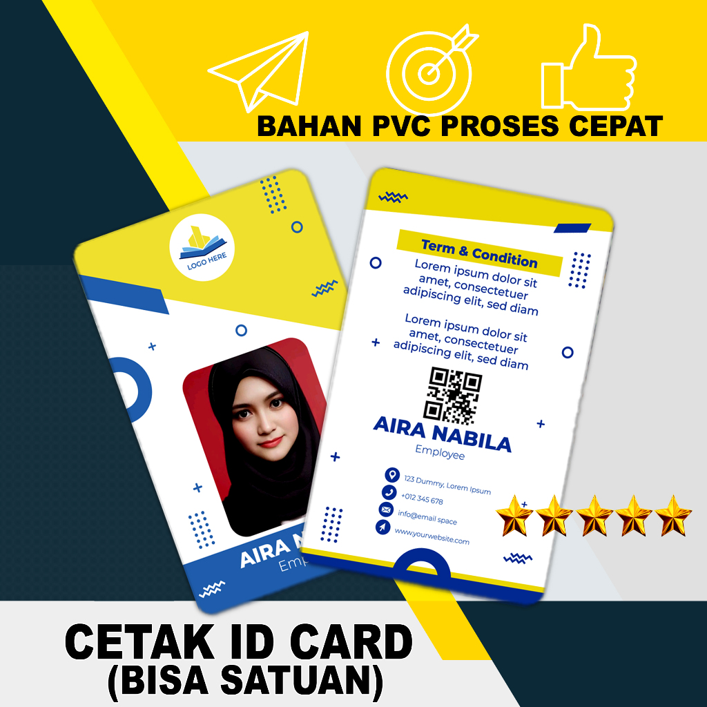 Print Premium Pvc Id Cards / Custom Id Cards / Print Free Design Id ...