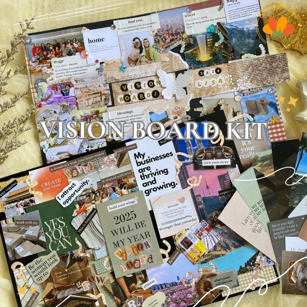 Blooming Your Days Vision Board 2026 planner board planning board dream ...
