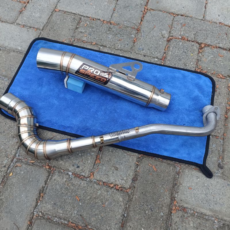 Pro speed Open pipe Tube type 51mm Canister + elbow for Wave / Xrm ...