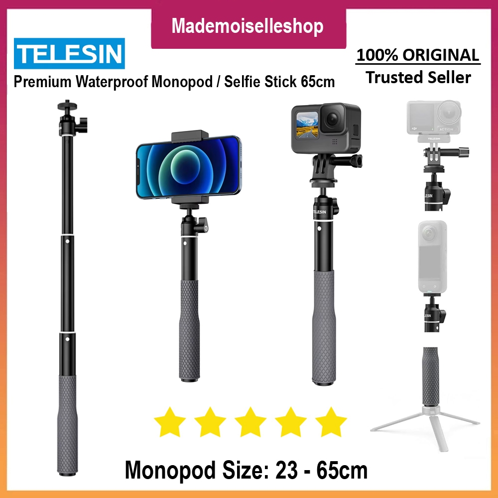 Telesin Premium Monopod - Tongsis - Selfie Stick WS001 - Aluminum with ...