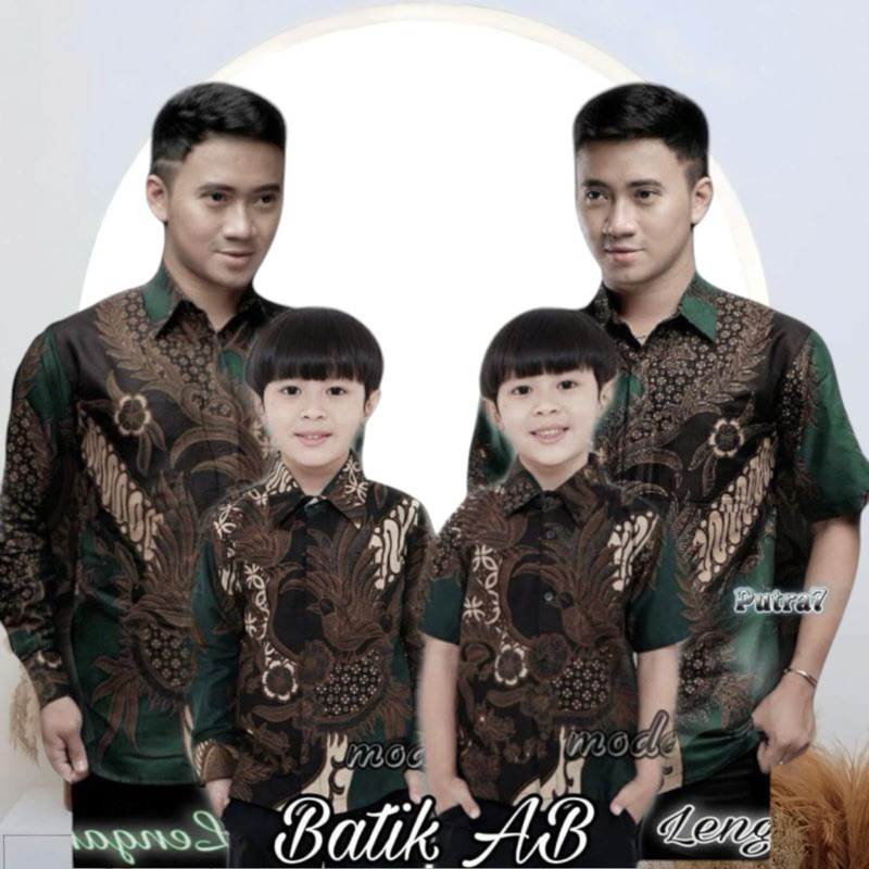 KEMEJA Boys' Batik Shirt Long Sleeve Batik MAHESA Couple Batik Father and Son aged 2-13 years ...