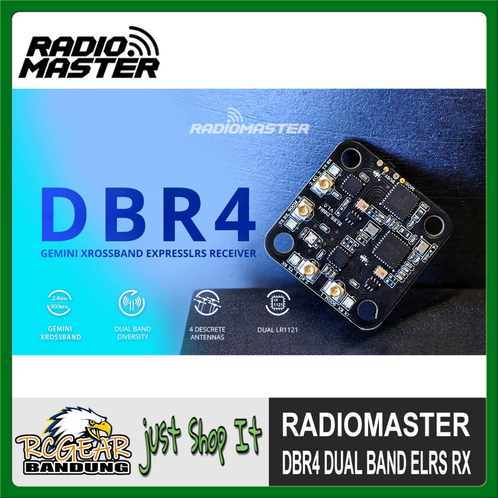 Radiomaster DBR4 Dual Band Xross Gemini ExpressLRS ELRS Receiver Rx for ...