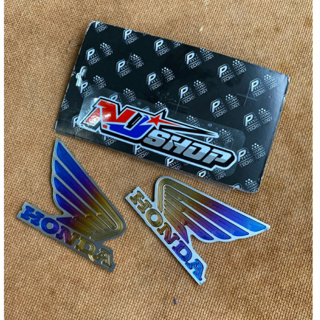Honda wings emblem, Honda wing logo, right and left body, titanium gr5 ...