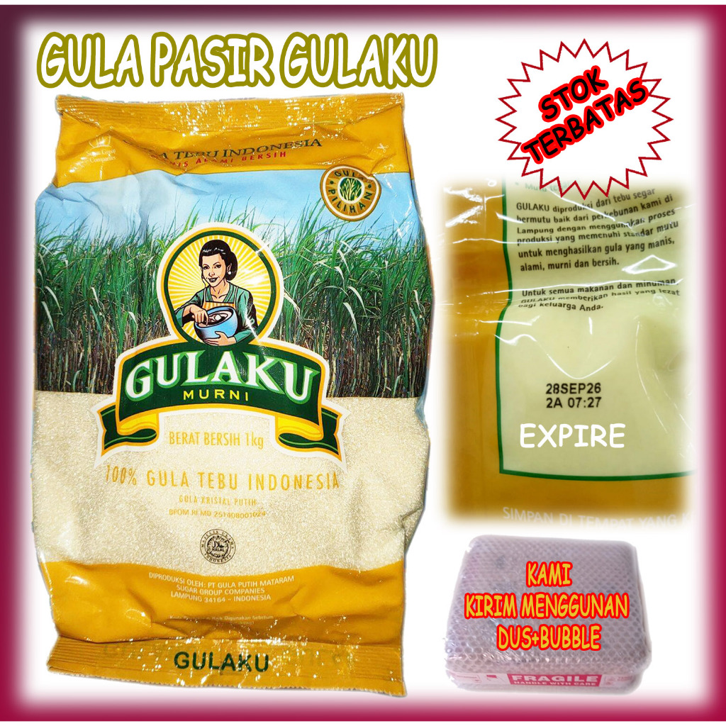 Gulaku Pure Granulated Sugar Packed 1 Kg | Shopee Philippines