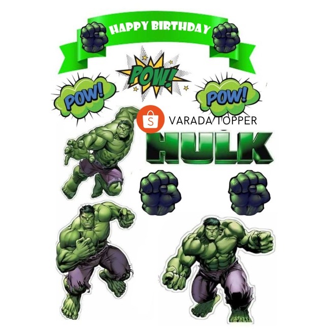 Hulk MARVEL Cake Topper Free Request Name | Shopee Philippines