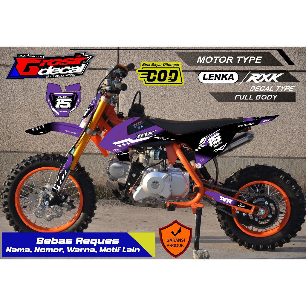 LENKA / RXK / PCMOTO 50cc Full Body Mini Trail Sticker Decal Request ...