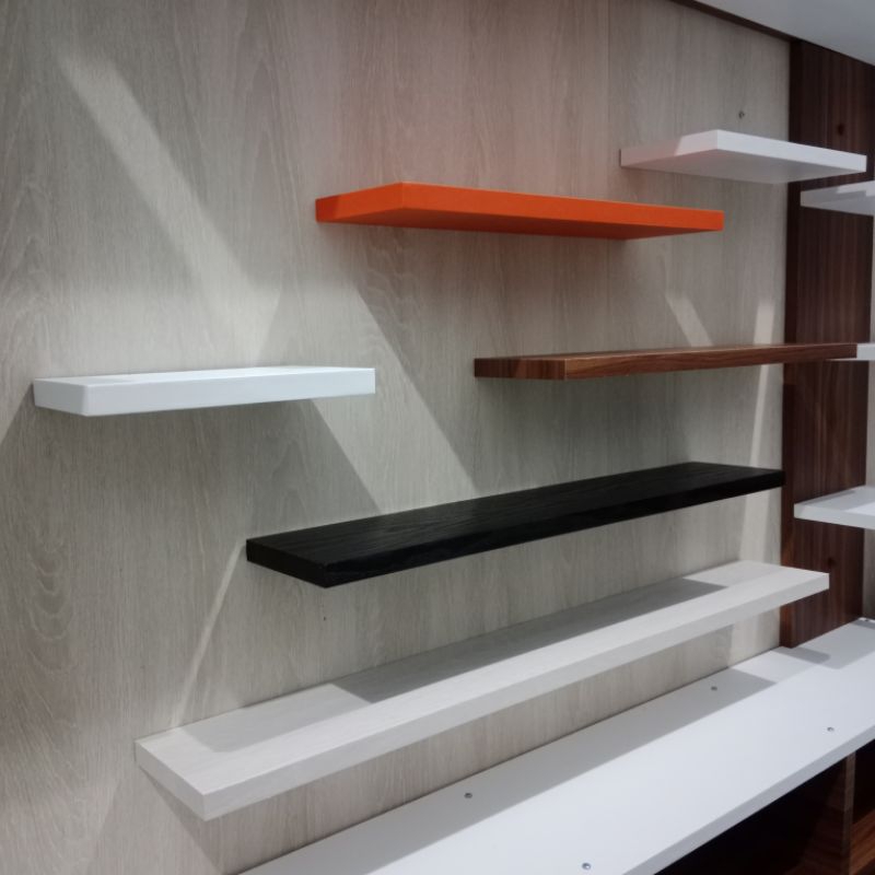 Wall shelves 1 set of 5 pcs. length 60-50-40-30-20 cm width 12 cm ...