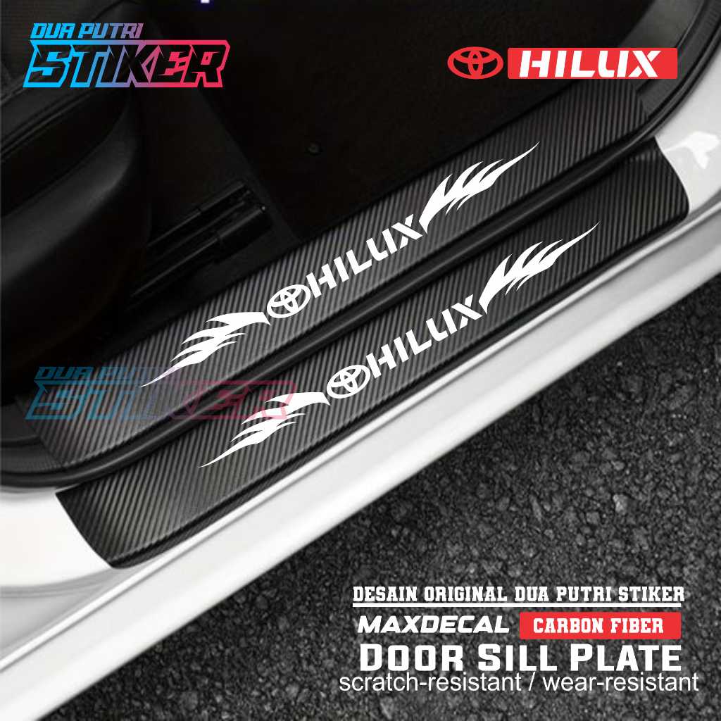 9 PCS CARCON 3D STICKERS LATEST MODEL TOYOTA HILUX CAR FOOTSTEP ...