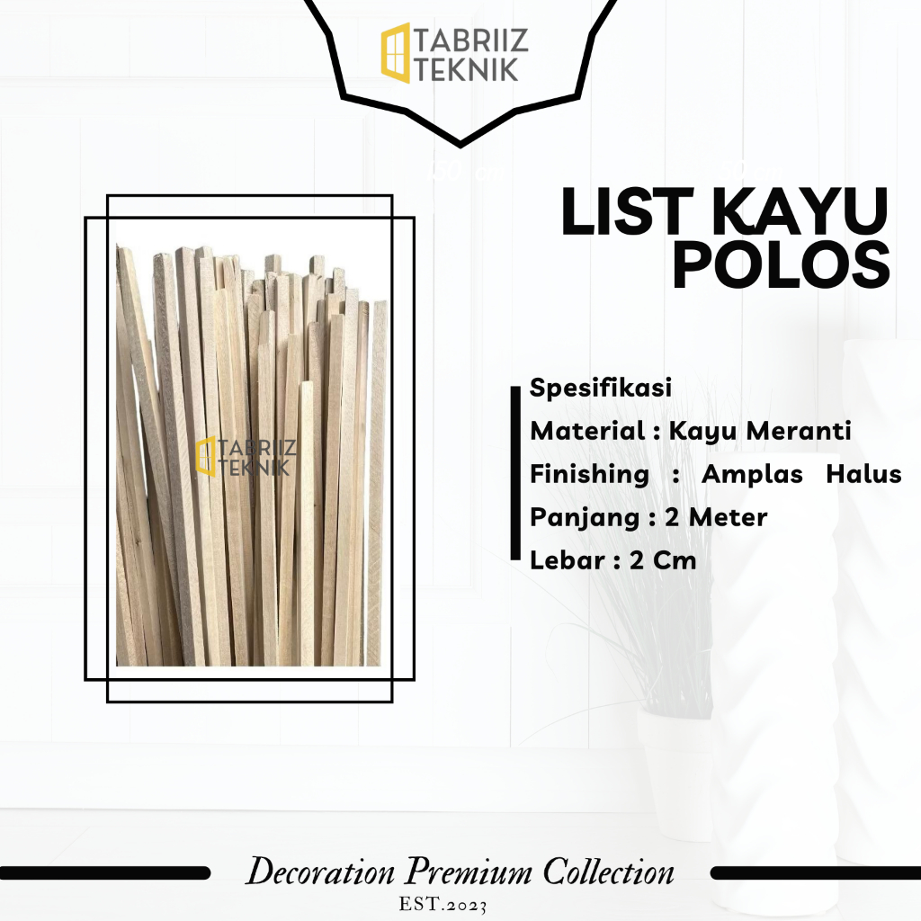 KAYU Aesthetic Wall Wood List Decoration Wall Molding Decoration ...