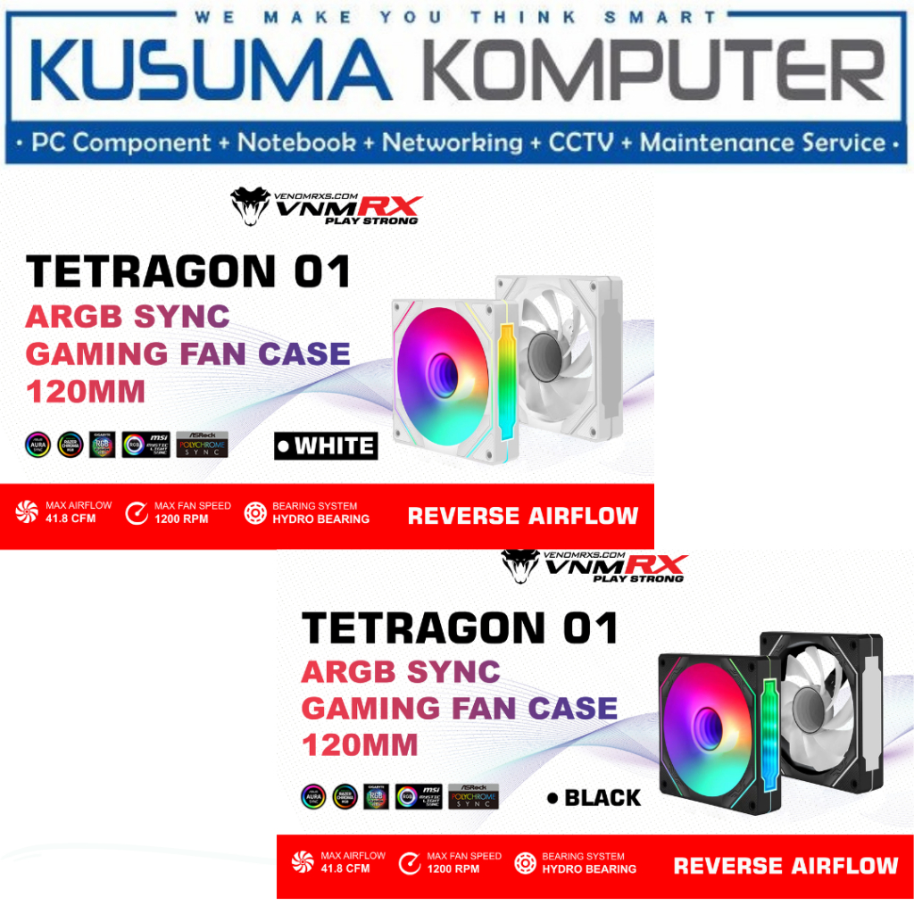 Venomrx FAN REVERSE ARGB SYNC REVERSE FAN CASE | Shopee Philippines