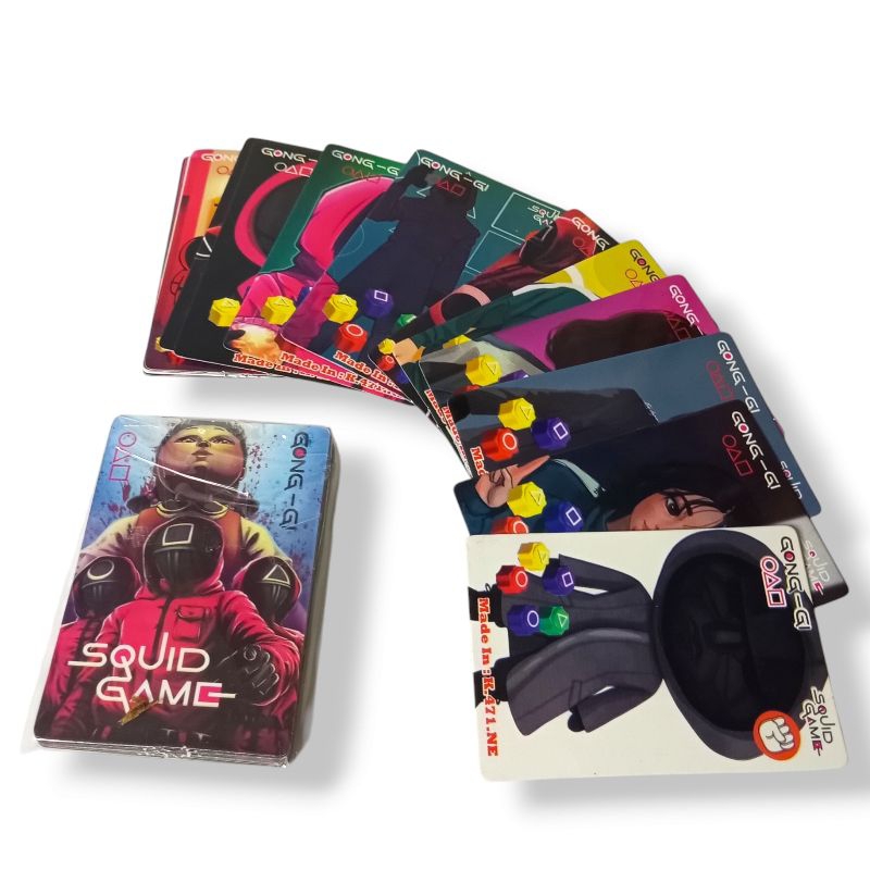 18 PCS Squid game Cards Fun Toys Paper cards scissor drawings Squid ...