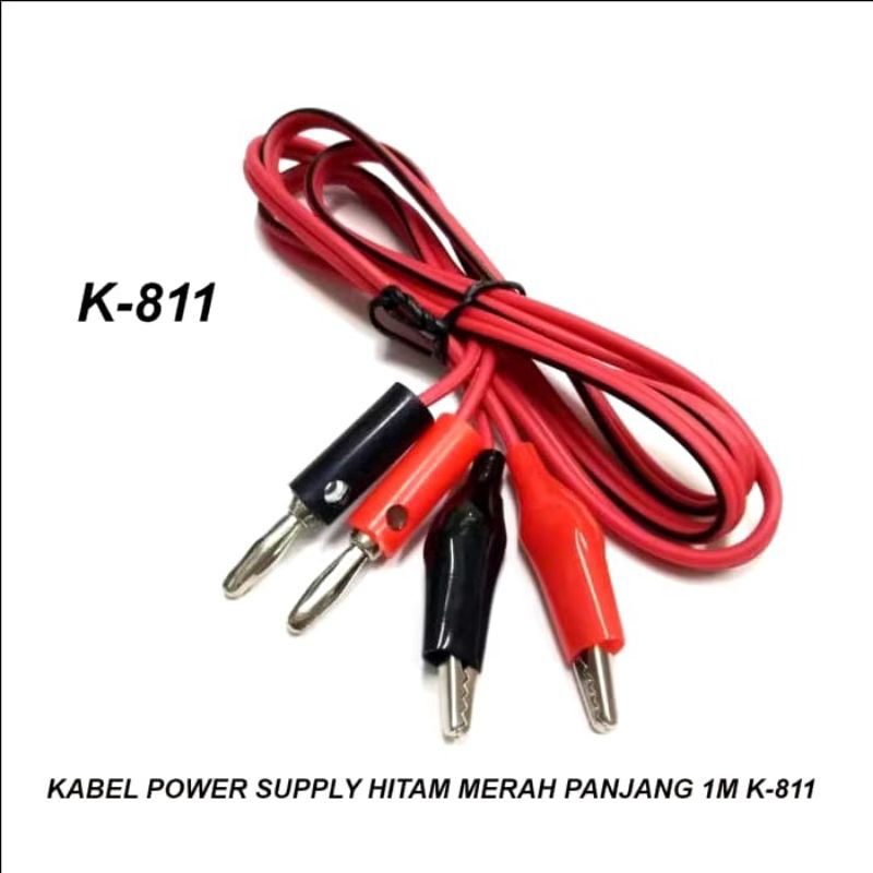 MERAH HITAM Power SUPPLY CABLE KL K-811 BLACK RED LONG 1M ORIGINAL ...
