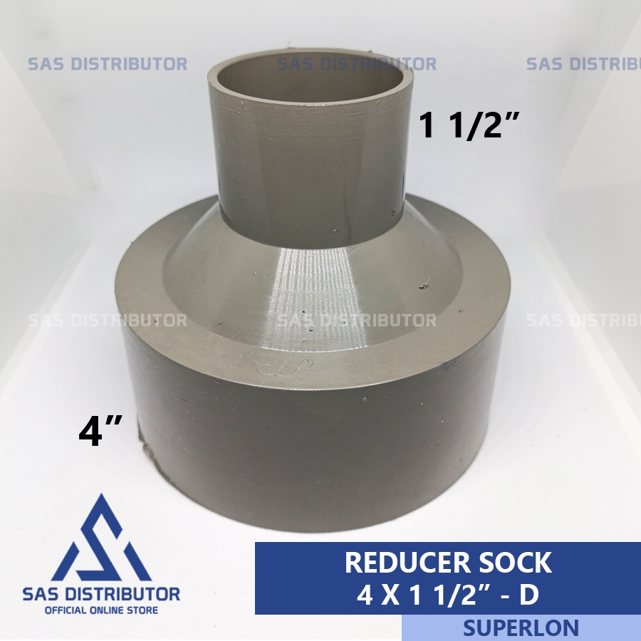 Vlok Sok 4 x 1 1/2" inch PVC Superlon / Reducer Sock 4 x 1 1/2" inch D ...