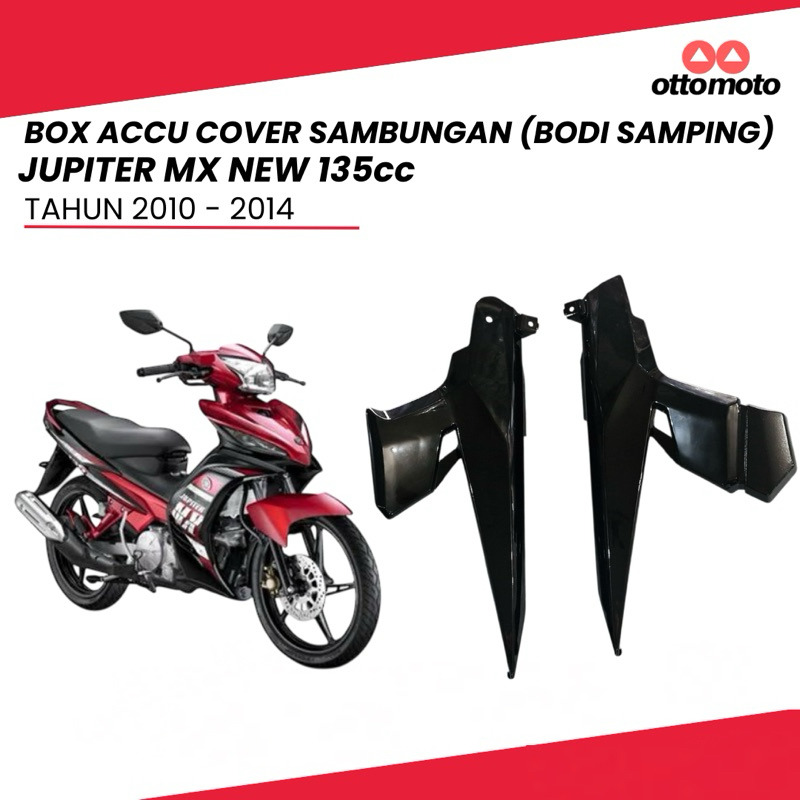 HITAM Accu BOX COVER BODY CONNECTION SIDE RIGHT LEFT BLACK JUPITER MX ...