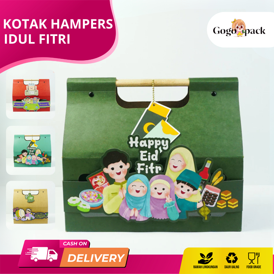 Plain hamper Box with removable belt / Idul Fitri Hampers Box / Idul ...