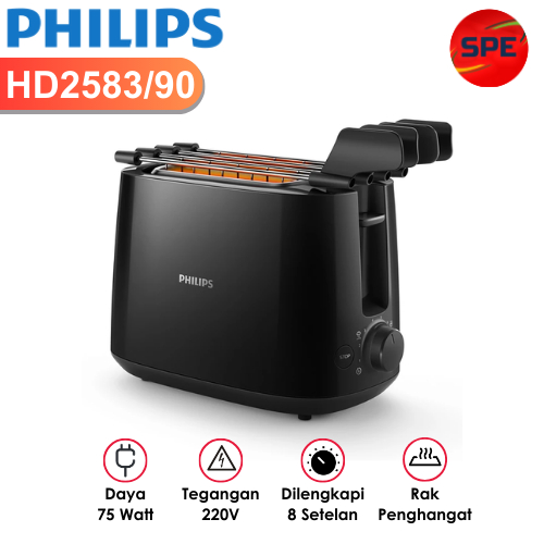 Bread GRILL / TOASTER PHILIPS HD2583/90 OFFICIAL GUARANTEE (MEDAN ...