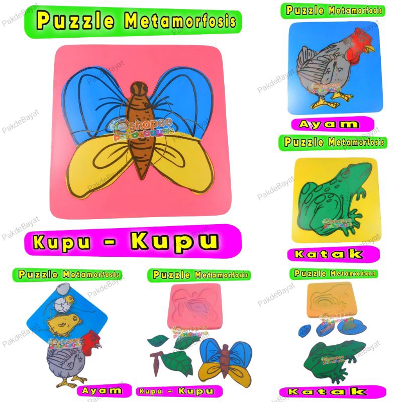 KAYU Shopee PAKDEBAYAT EDUCATIVE GAME TOOLS PUZZLE METAMORPHOSIS WOOD ...