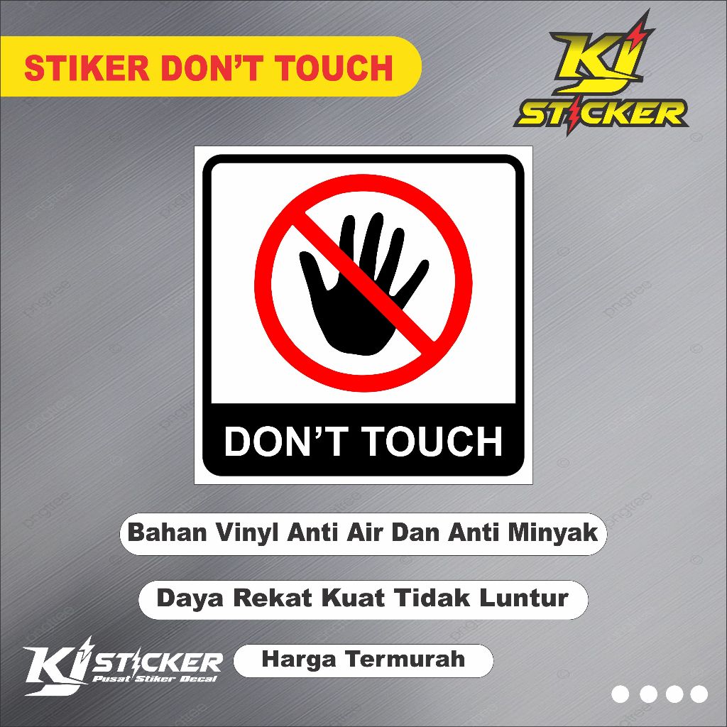 Kj STICKERS Waterproof Vinyl Stickers DON'T TOUCH / DON'T TOUCH ...