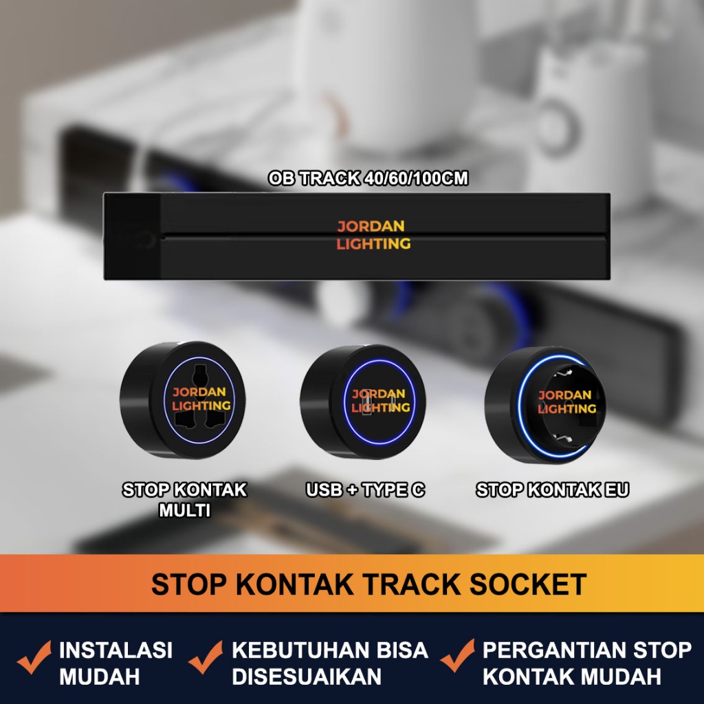 Socket & Rail Plug Socket Electrical Terminal Power Track Socket Long ...
