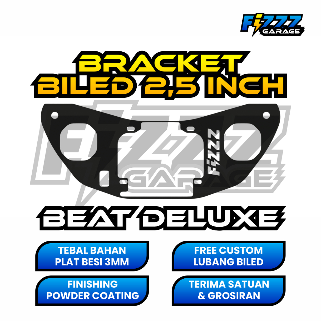 CUSTOM BILED LAMP BRACKET BEAT STREET KOJ MATRIX 1.5 INCH 1.8 INCH 2.5 ...