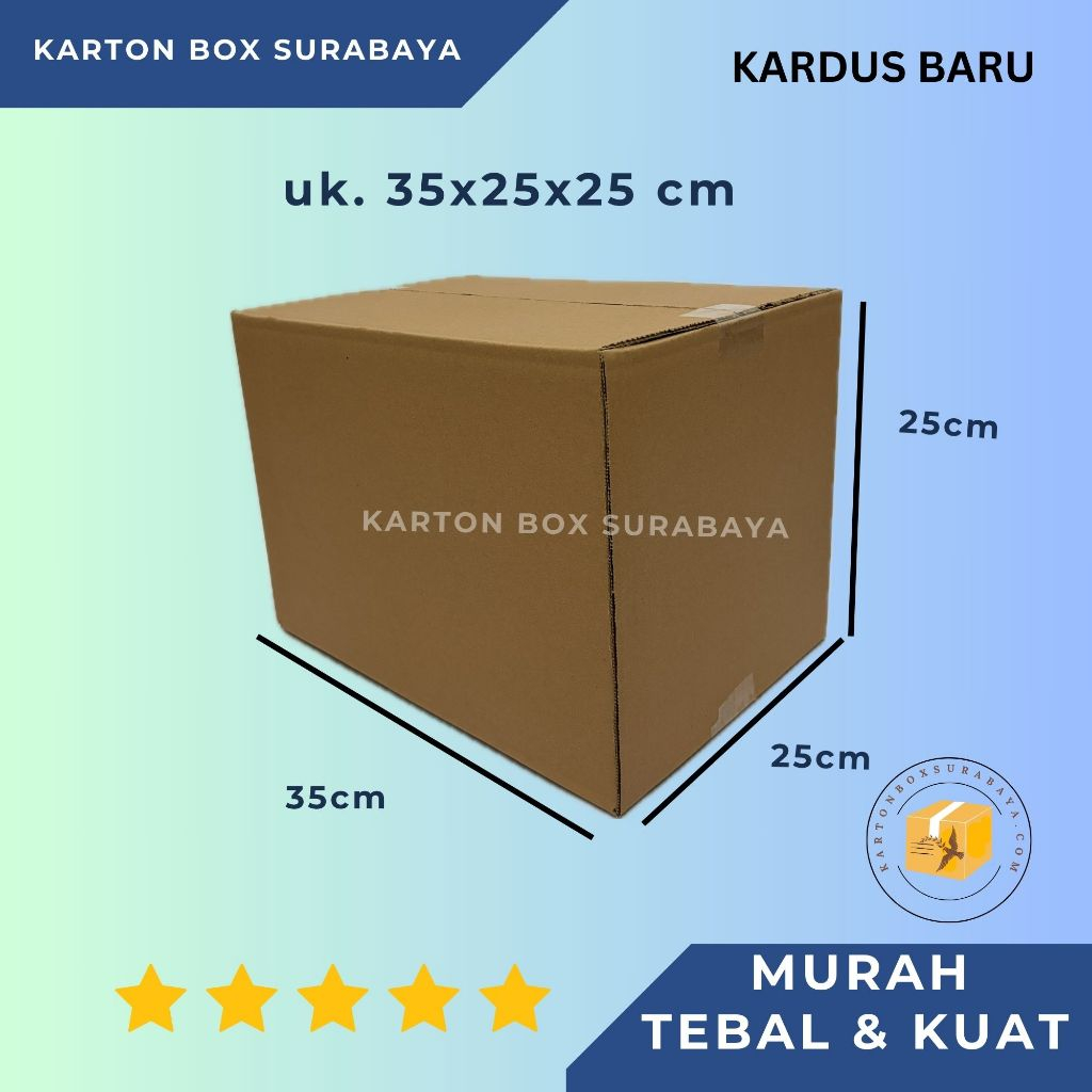 Cardboard BOX CARTON 35X25X25 cm / PLAIN ONLINE PACKING DUS BOX CARTON ...