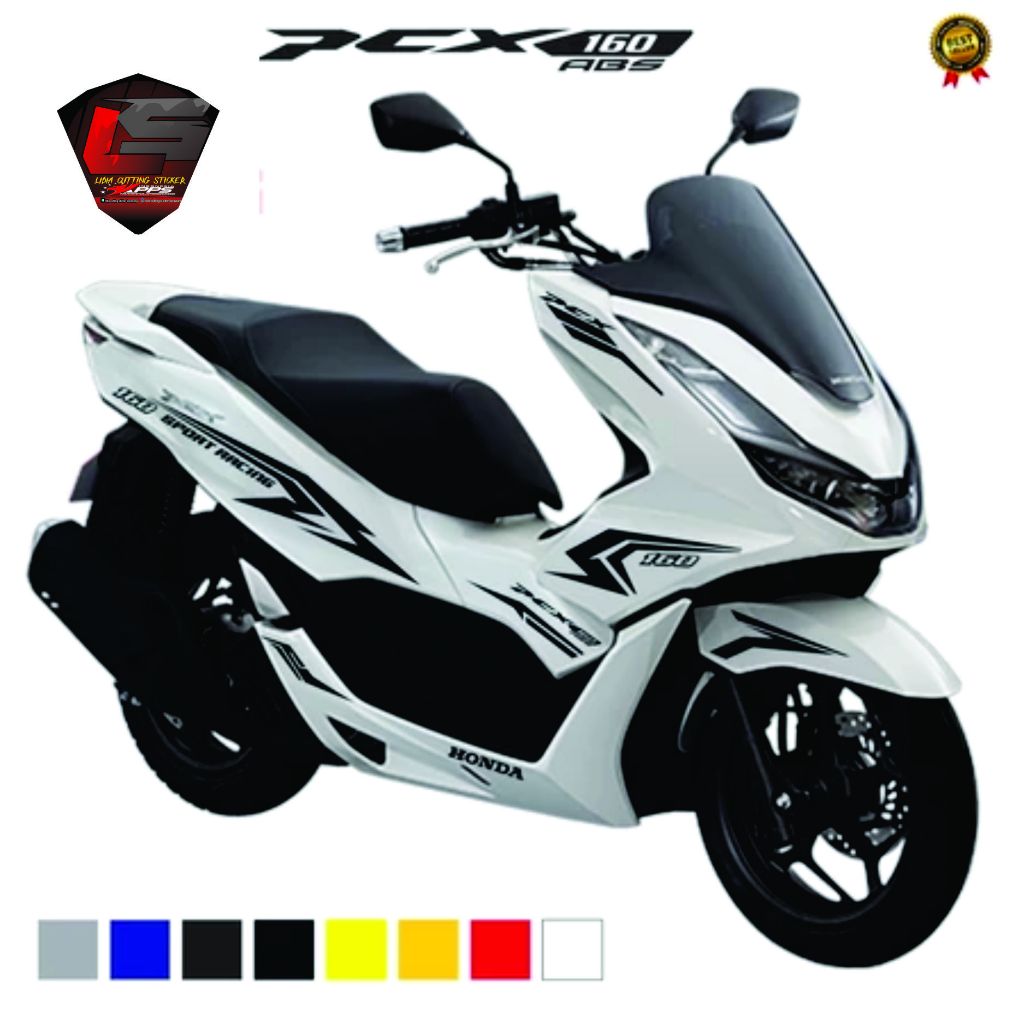 PUTIH Striping NEW PCX 160 White 02 CUTTING STICKER Variation ORACAL ...