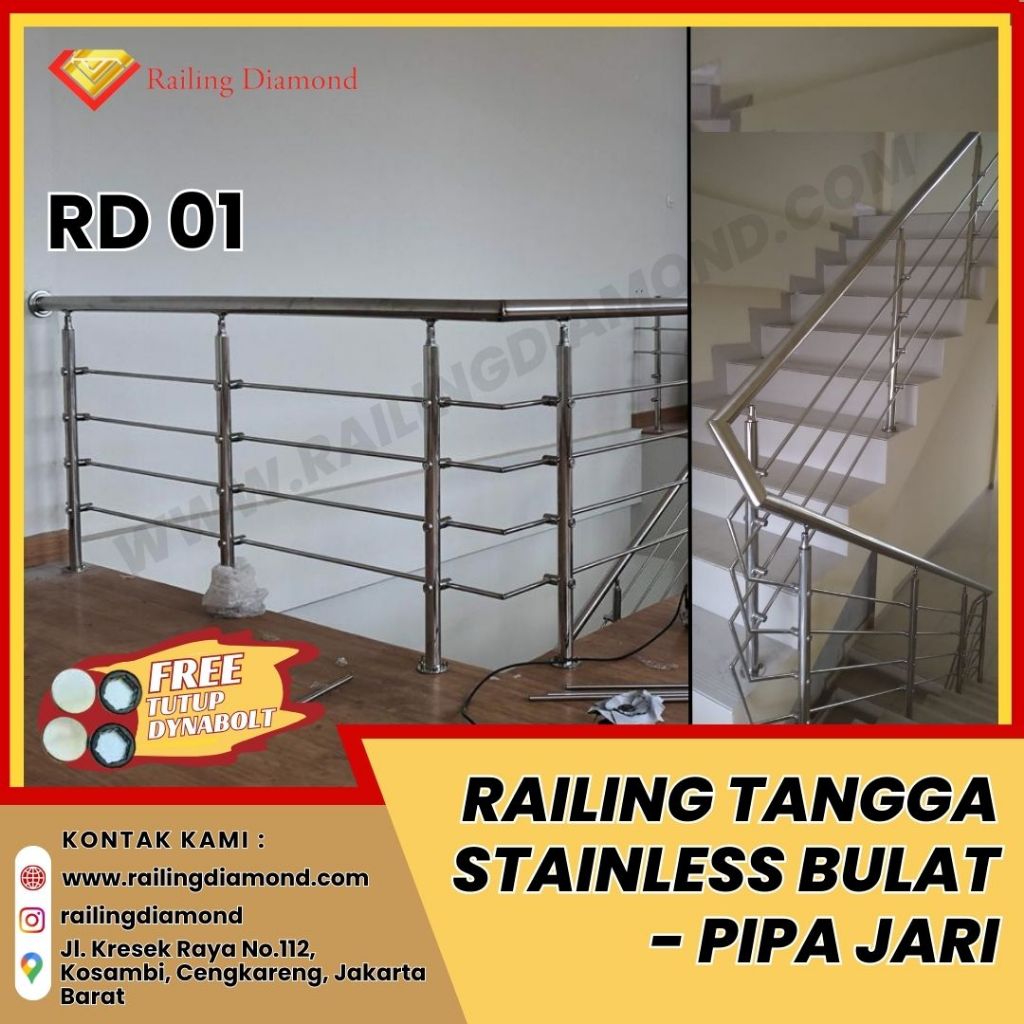 Rd 01 Stainless Stair Railing Pole | Shopee Philippines