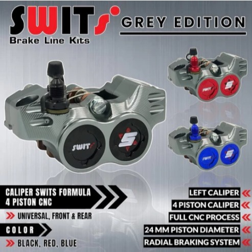 Caliper 4P SWITS FORMULA STAGE 4 PISTON/Monoblock Left Right VARIO BEAT ...