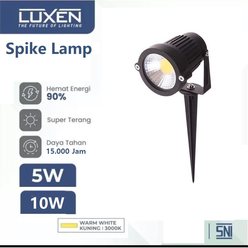 Luxen 5 Watt LED Garden Light 10 Watt Yellow/ - 5W 10W Plug-in Spike ...