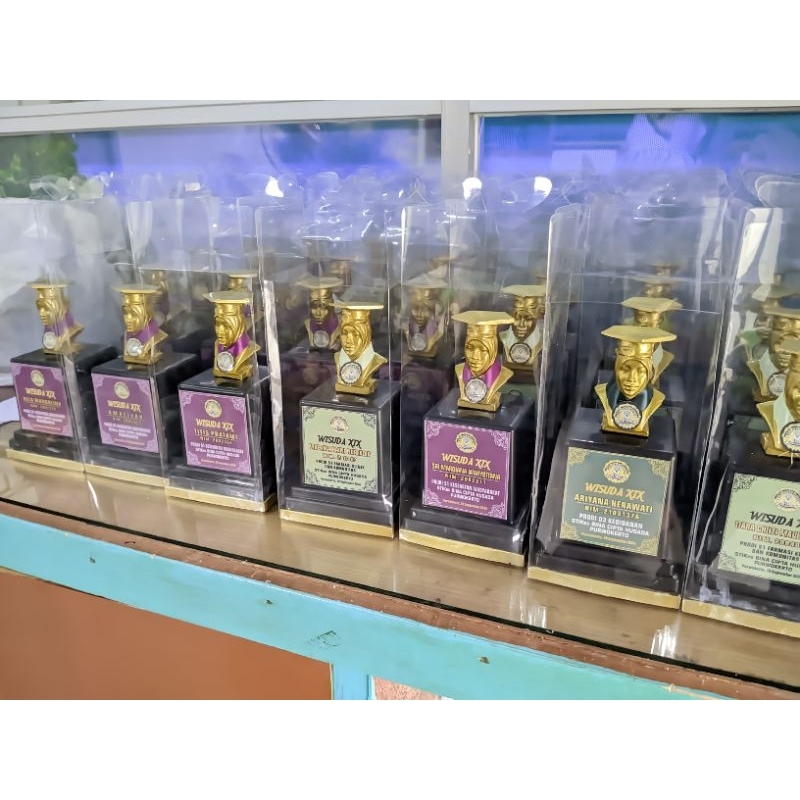 Fiber Graduation Statue, 1 complete set of graduation head mannequin ...