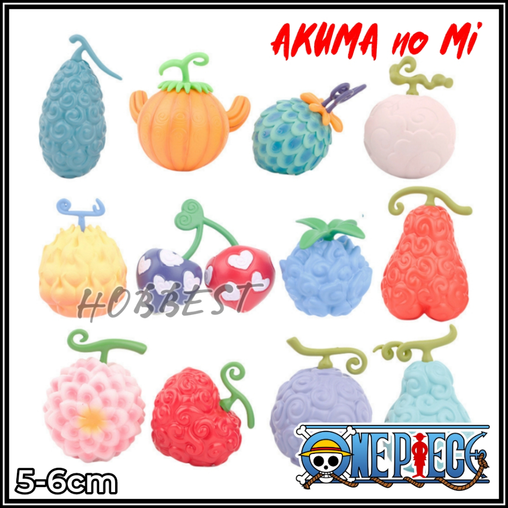 Action Figure ONE PIECE AKUMA NO MI set - Miniature Toy Display Cake ...