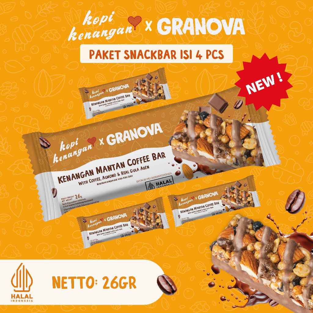 Memories Coffee x Granova - Coffee Bar 26gr x 4 pc - Snackbar, Healthy ...