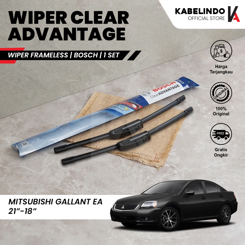 Mitsubishi GALLAT EA BOSCH CLEAR ADVANTAGE 21" - 18" FRAMELESS Car ...